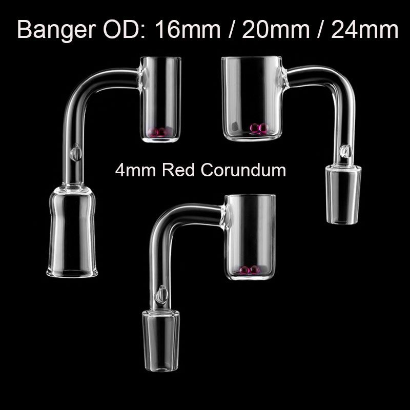 2021 16mm 20mm 24mm OD Quartz Enail Banger With Ruby Pearls Female Male ...