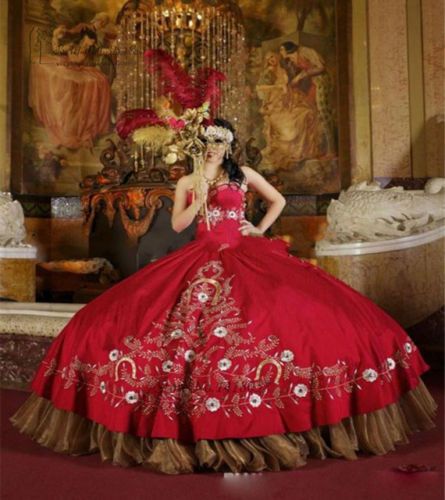 Red And Gold Masquerade Dresses