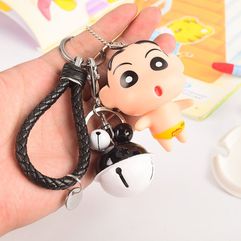 New Design 3D Cartoon Doll Keychain Anime Crayon Shin Chan Keyring PVC ...