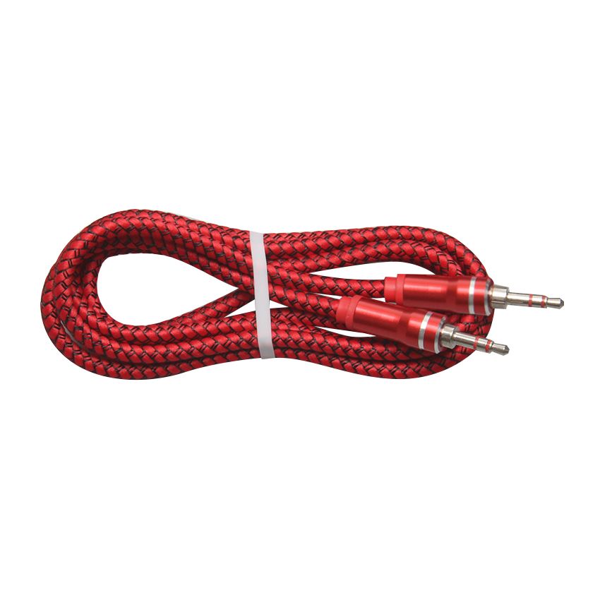 Discount Audio Jack 3.5 Mm Male To Male 1m Leather Weaving Audio Line ...