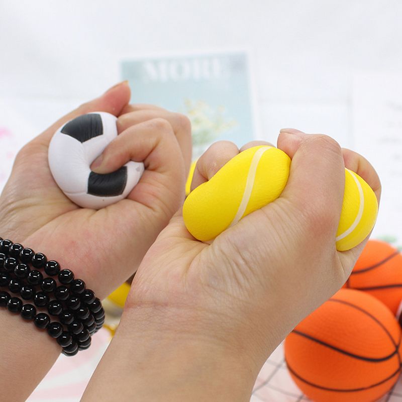 Cartoon Basketball Football Baseball Squishy Squeeze Toy Slow Rising ...
