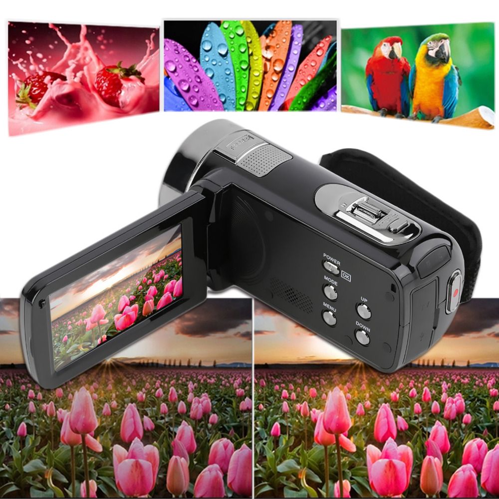 Portable 270 Degree Rotatable 3.0 Inch 1080P 16X Zoom 24MP Digital ...