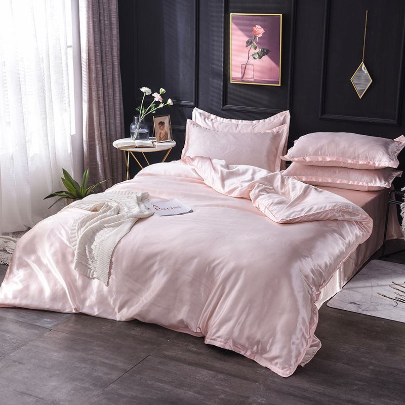 Luxury 100 Silk Bedding Set King Queen Twin 3 4 Bed Linen Solid Color luxury-100-silk-bedding-set-king-queen-twin-3-4-bed-linen-solid-color