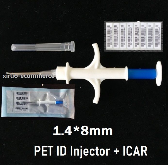 ID Transponder Syringe Rfid Injector With 1.4X8mm FDX B Microchip For ...