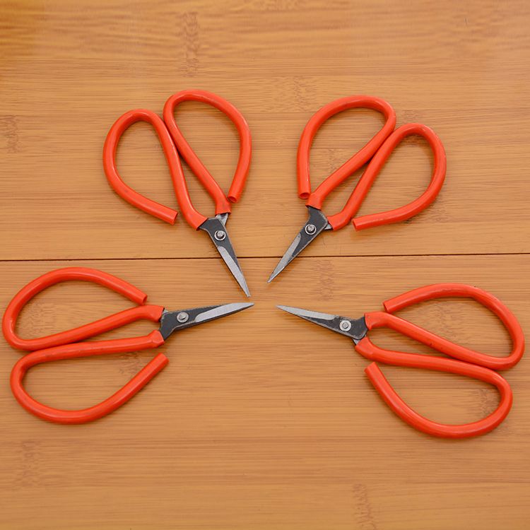 2020 12 Cm 5 Red Handle Household Scissors Special Ladle Plastic Red ...