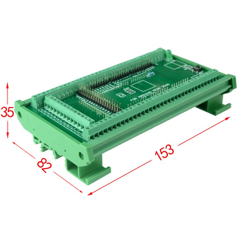 DIN Rail Mount Screw Terminal Block Adapter Module For MEGA 2560 R3 ...