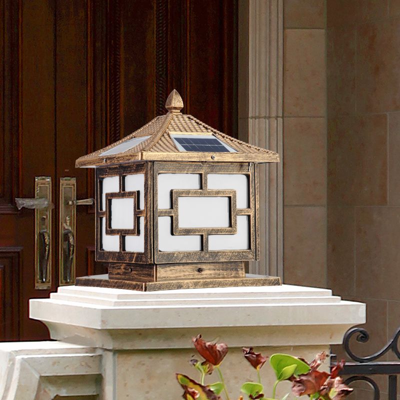 Solar Pillar Light Waterproof Anti Rust Aluminium Outdoor Lamp Pillars ...