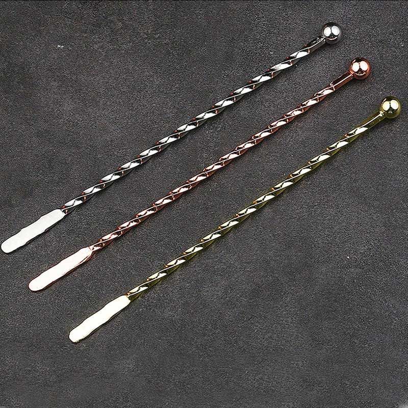 2020 Stainless Steel Threaded Swizzle Stick Coffee Cocktail Stirring ...