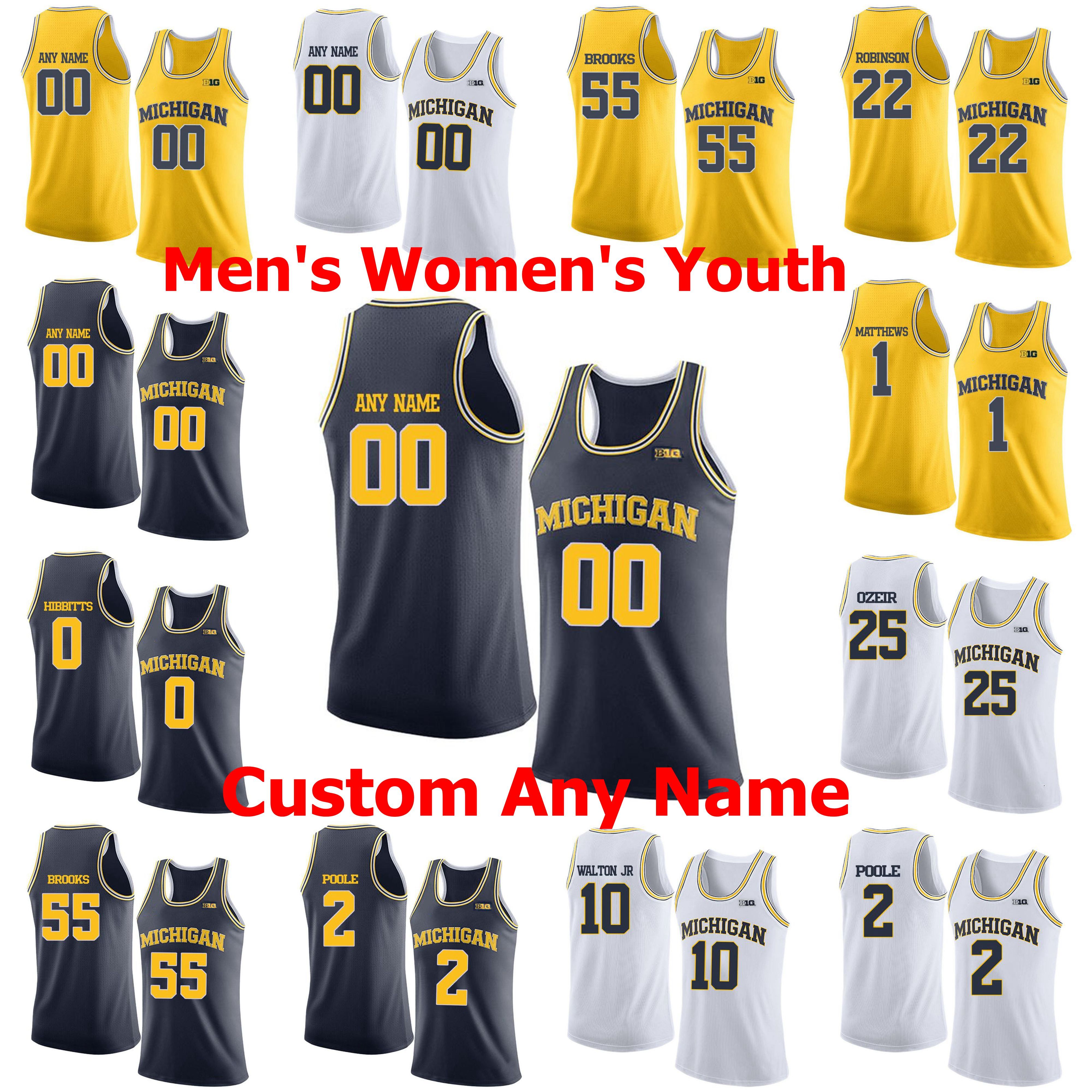 2021 Michigan Wolverines College Basketball Jerseys Moritz Wagner ...