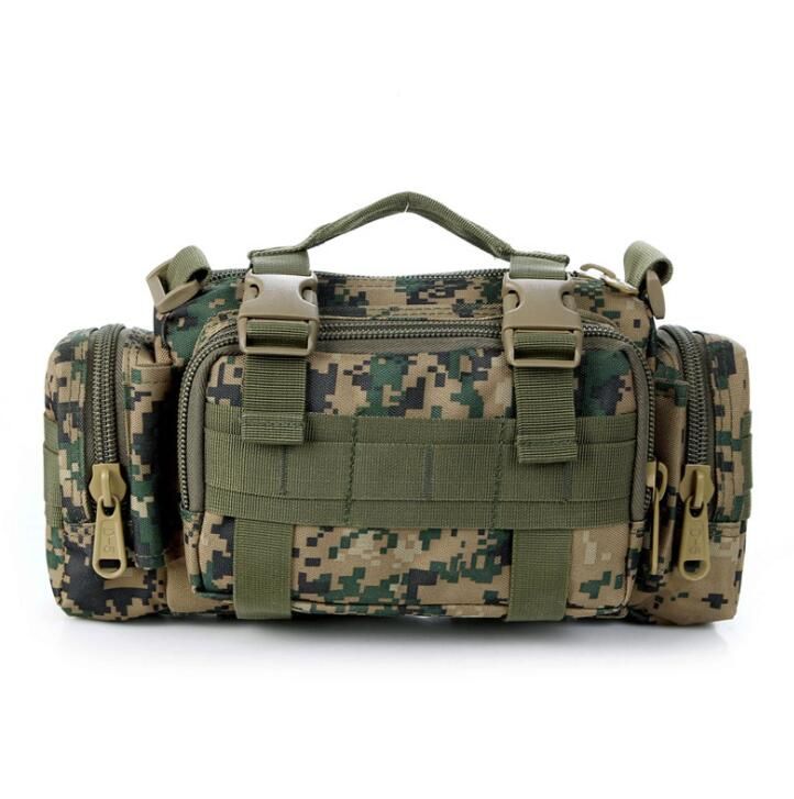 Outdoor Nylon Multi Function Pockets D5 Column Shoulder Camouflage ...