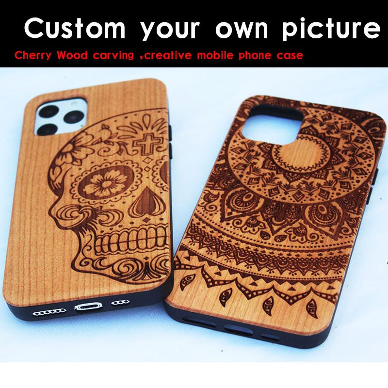 Popular Carved Design Wood Phone Case For Iphone 11 Xs Max 7 8 Plus XR ...