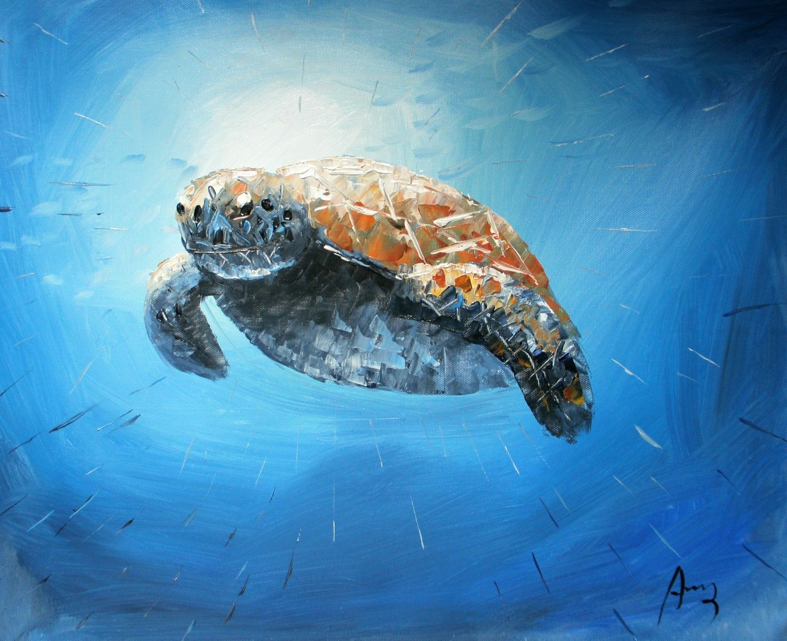 Abstract Turtle Painting