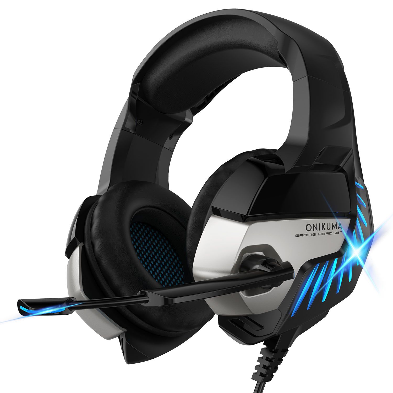 Cool Glowing ONIKUMA K5Pro Casque PS4 Gaming Headset PC Gamer Bass ...