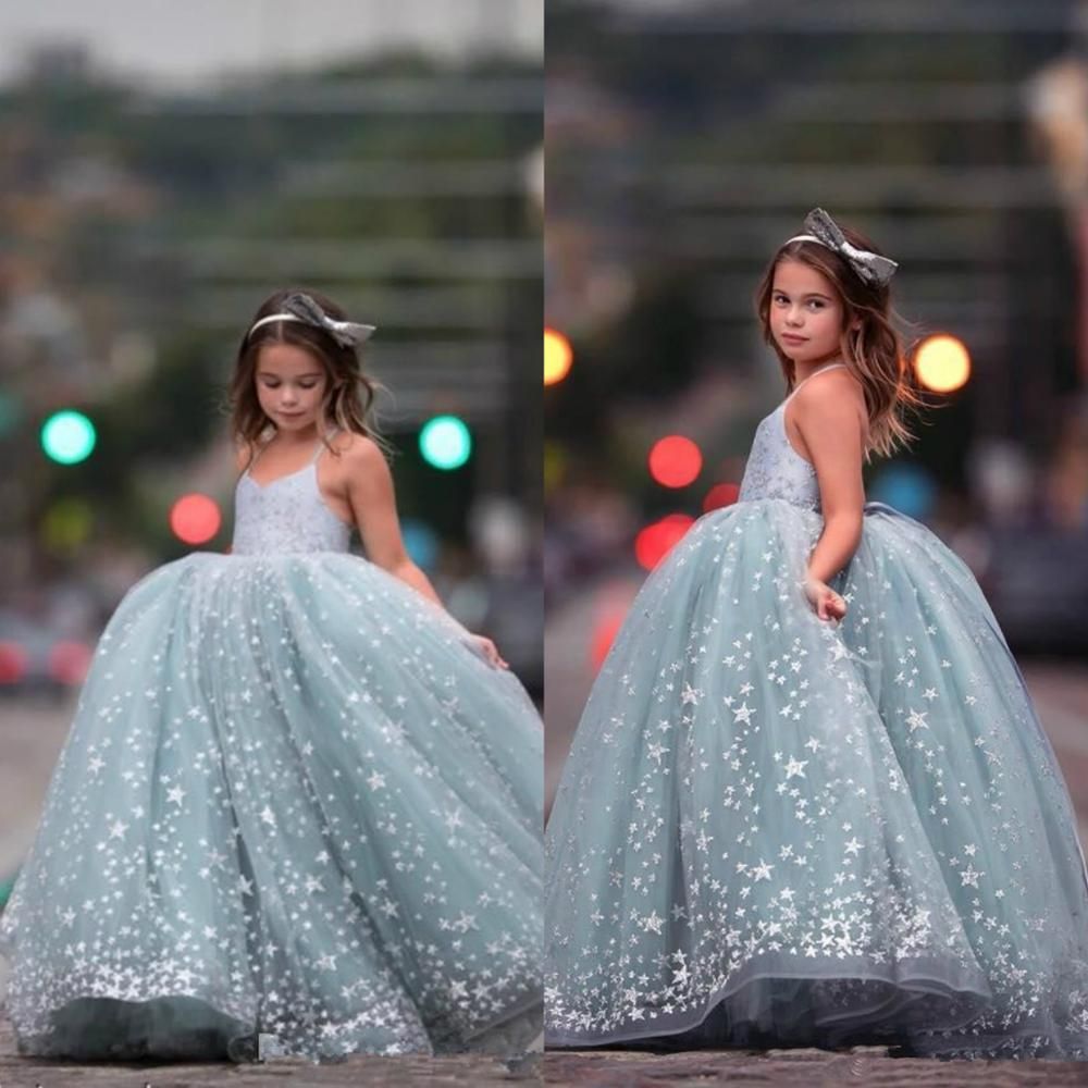 Blue Sparkly Dress For Kids