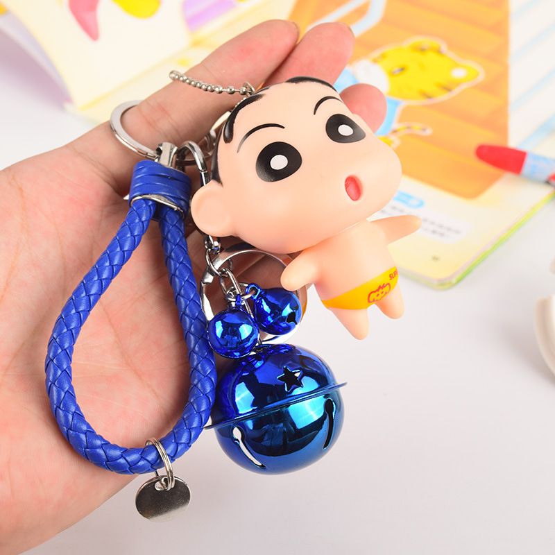 New Design 3D Cartoon Doll Keychain Anime Crayon Shin Chan Keyring PVC ...