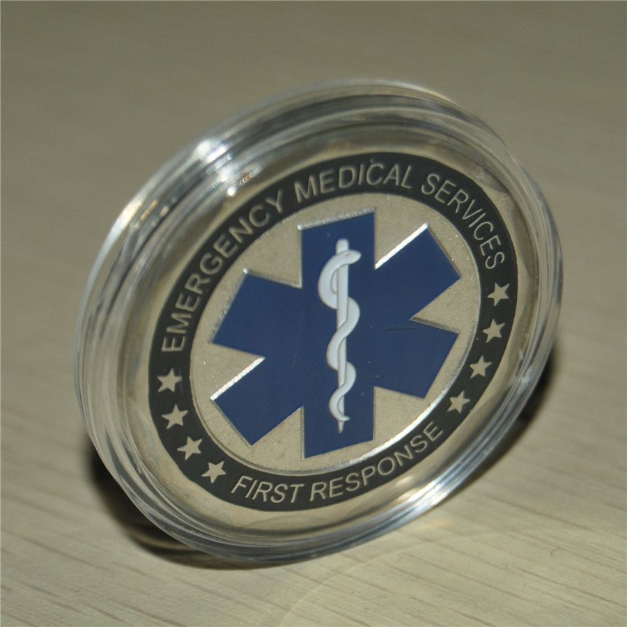 Medic Tribute Coin EMT Paramedic Prayer Challenge Coin - Emergency ...