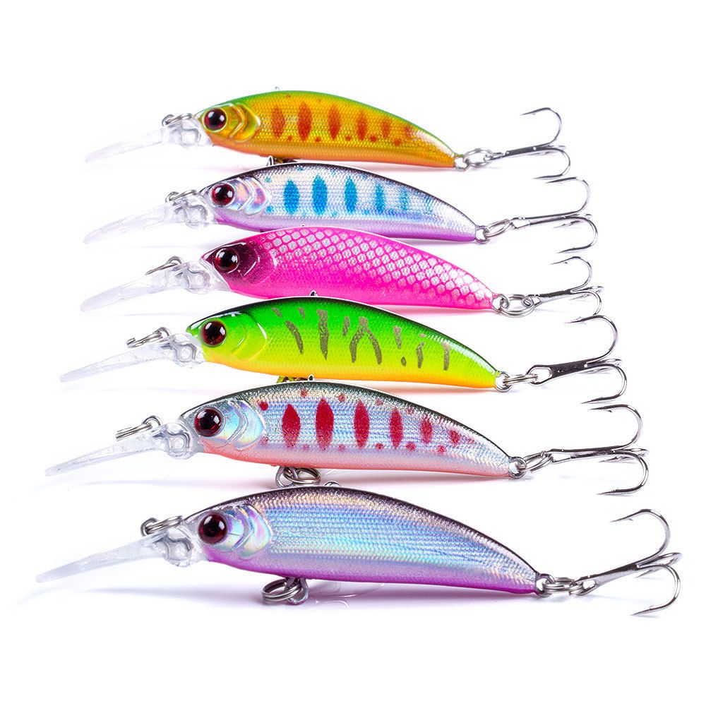 2020 New Minnow Crankbait Shallow Diving Fishing Lure 7g 6cm Freshwater ...