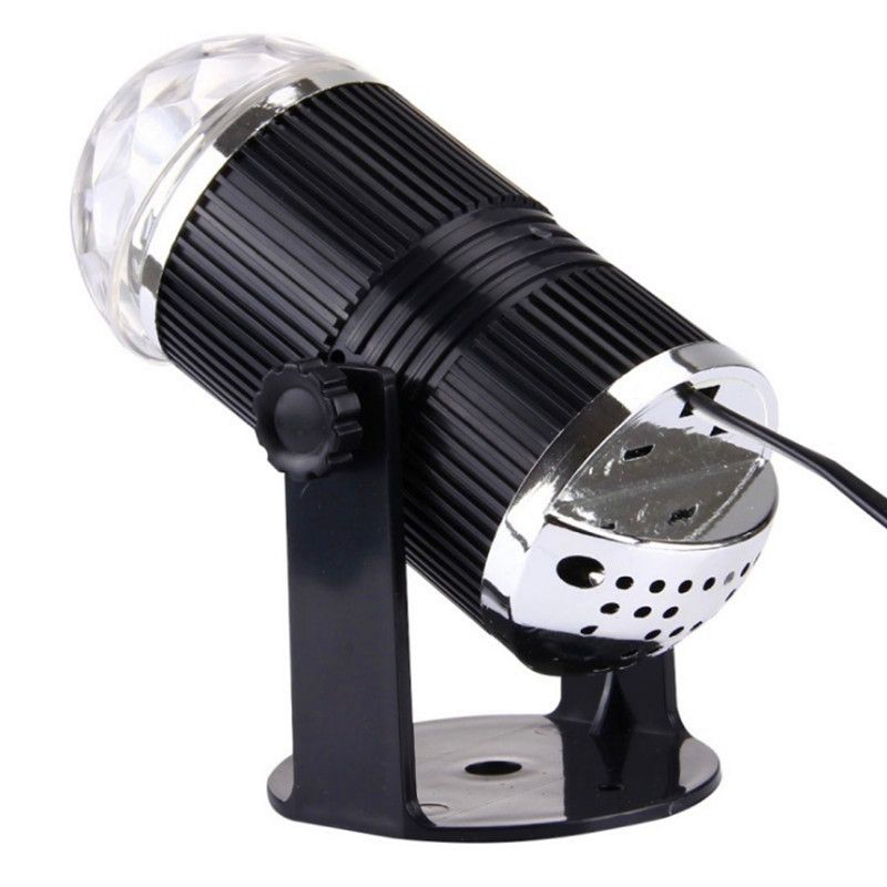 3w EU/US Plug Sound Activated RGB LED Crystal Stage Light Magic Ball Disco DJ Laser Lighting For ...