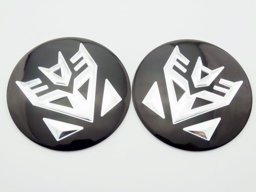 New Chrome Aluminium Black Transformers Decepticons Emblem Badge Car ...