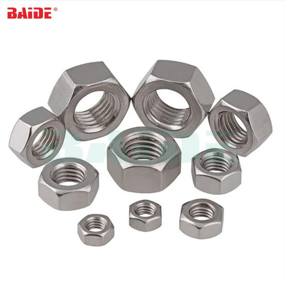 2020 DIN934 M1.2 M1.6 M2 M2.5 M3 M4 M5 M6 M8 M10 M12 M14 M16 M18 M20 304 Stainless Steel A2 70 ...