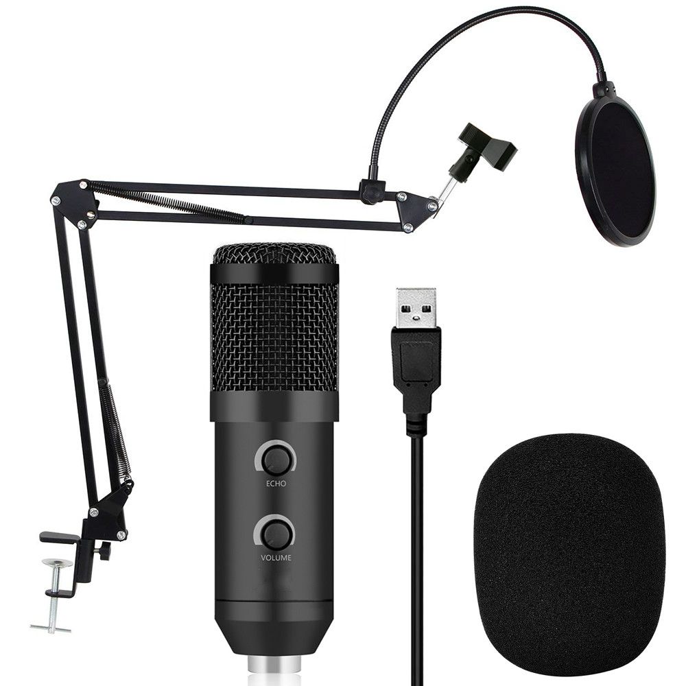 BM 900 Condenser USB Microphone Studio With Stand Tripod And Pop Filter ...