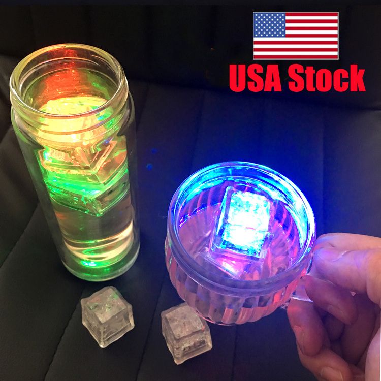 2020 Led Ice Cube Lights Flash Ice Liquid Sensor Glowing Ice Cube ...