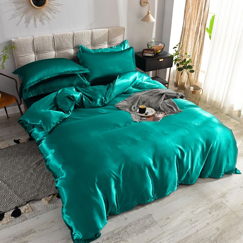 Luxury 100 Silk Bedding Set King Queen Twin 3 4 Bed Linen Solid Color luxury-100-silk-bedding-set-king-queen-twin-3-4-bed-linen-solid-color