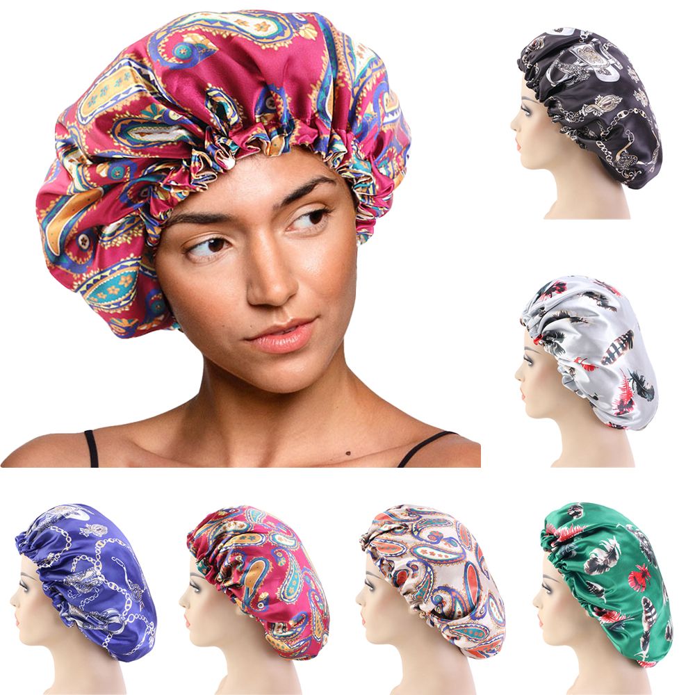 Ajuster Bonnet Réversible En Satin Cheveux Caps Double Couche De ...