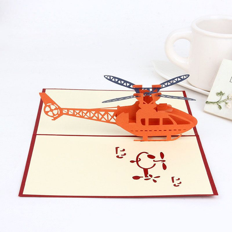 ₩1973에서 3d 레이저 커팅 비행기 항공기 헬리콥터 종이 카드 전투기 모델 인사 장 파티 파티 크리 에이 티브 선물