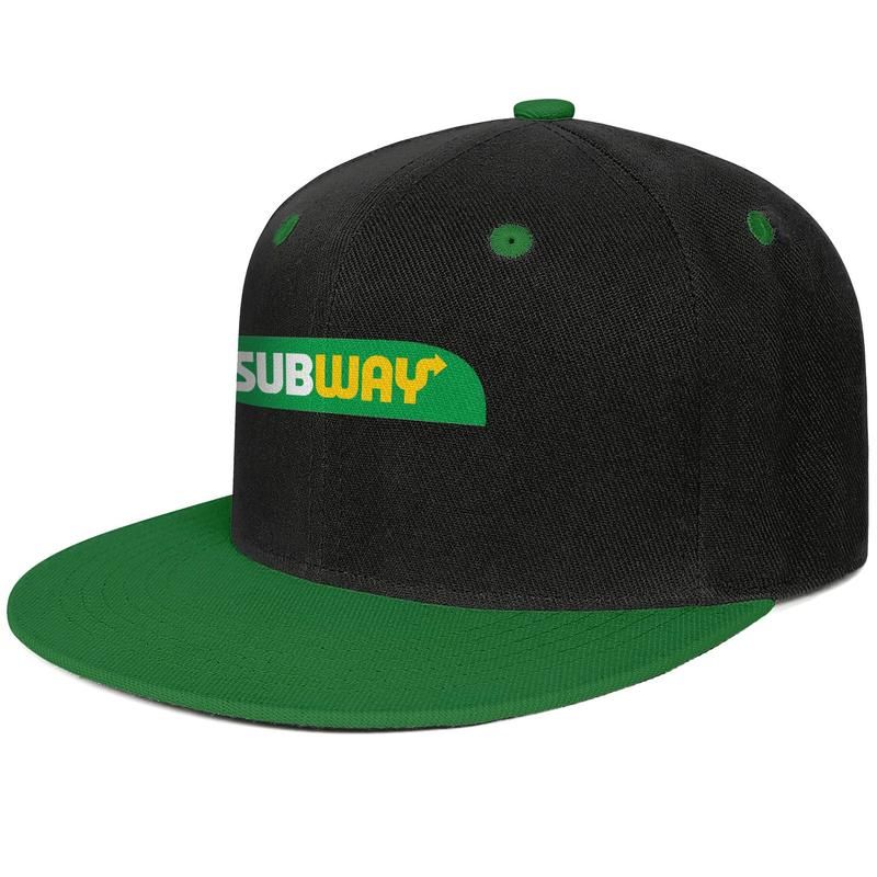 Subway Feather Flag Logo Men Flat Baseball Hat Printing Adjustable ...