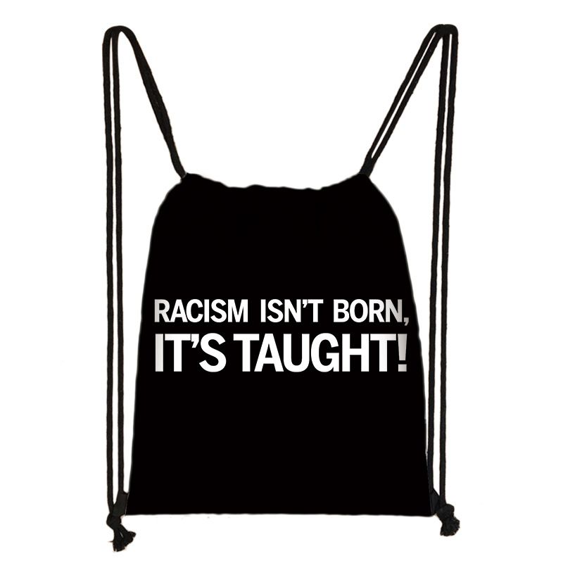 BLM I Cant Breathe Drawstring Backpack | George Floyd Printed Travel ...