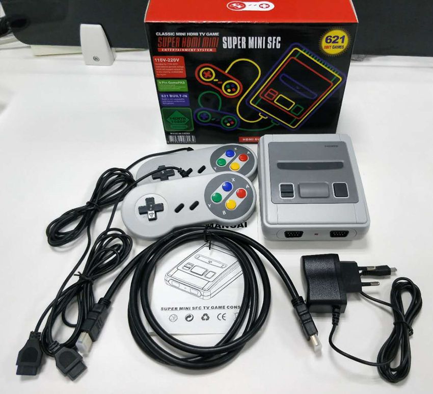 SUPER MINI SFC 621 Video Game Players Support Doubles Players Handheld ...