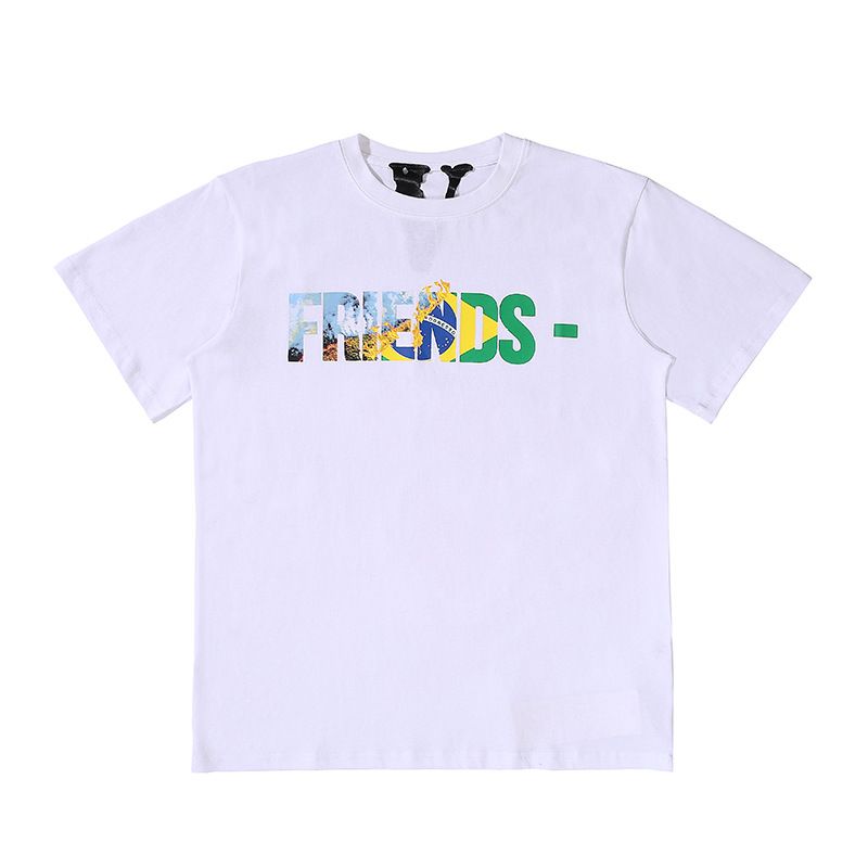 Vlone Women Men T Shirts Hip Hop Streetwear Vlone Cotton Letter ...