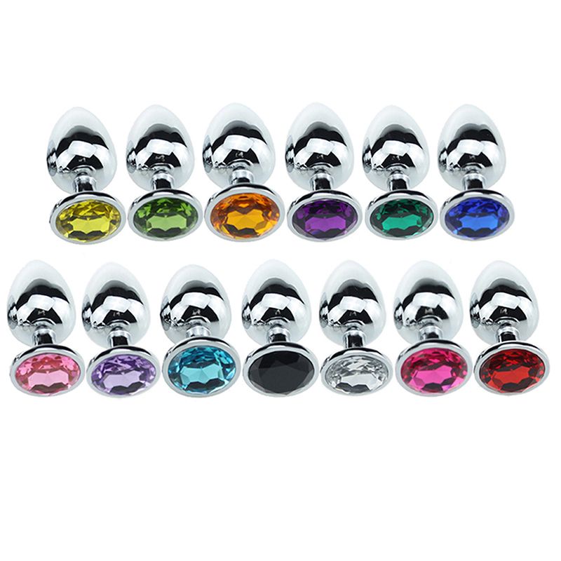 Medium Size Stainless Steel Anal Beads Crystal Jewelry Butt Plug ...