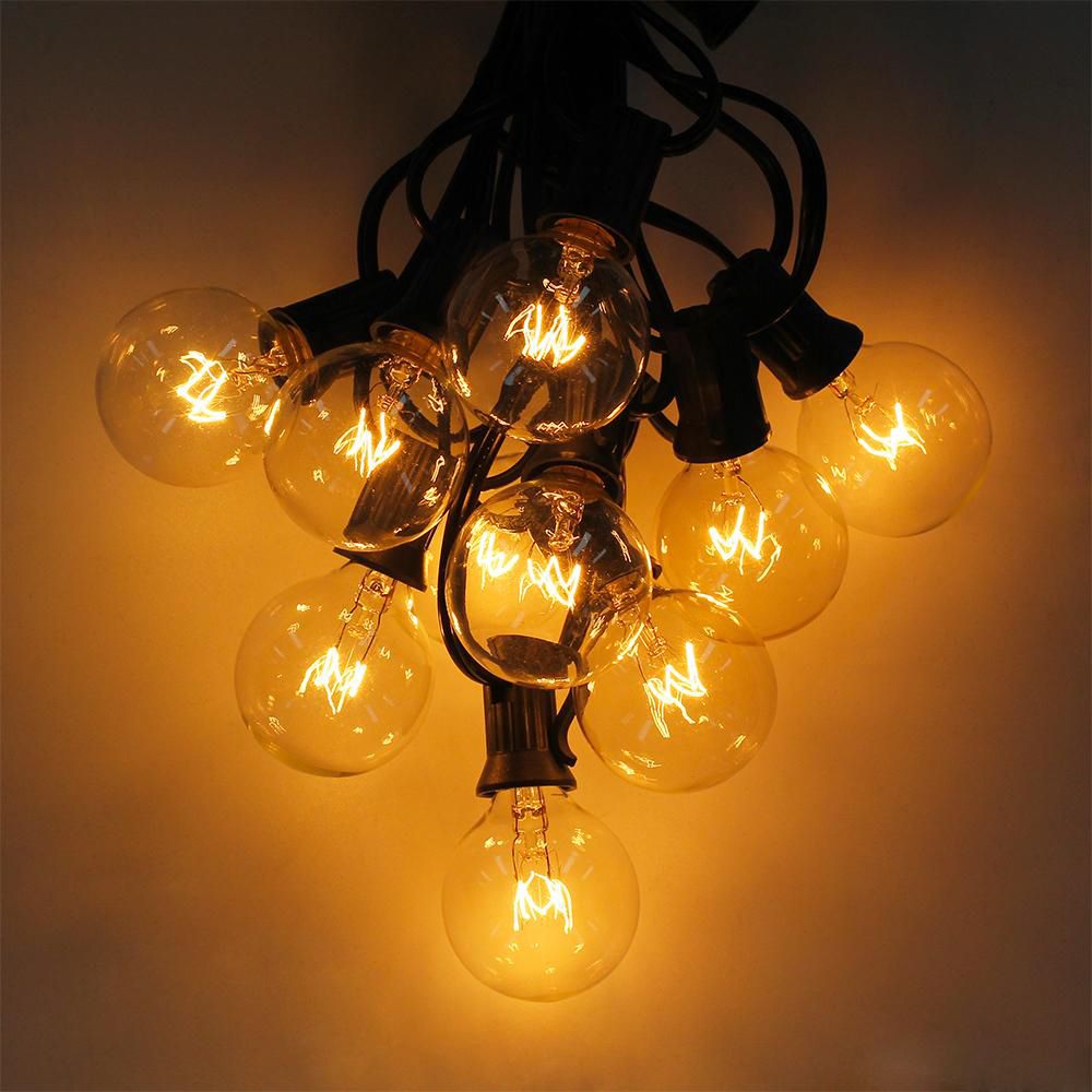 Patio Lights G40 Globe Party Christmas String Light,Warm White 25Clear ... Patio Lights G40 Globe Party Christmas String Light,Warm White 25Clear ...