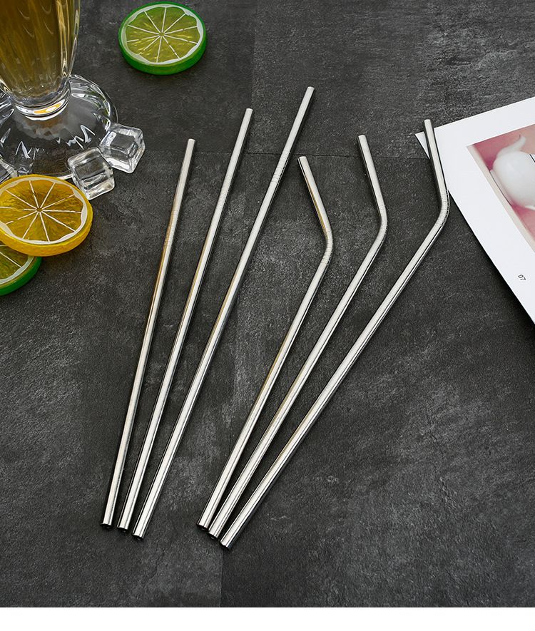 Stainless Steel Metal Drinking Straws 10.5 InchReusable Straws Smooth ...
