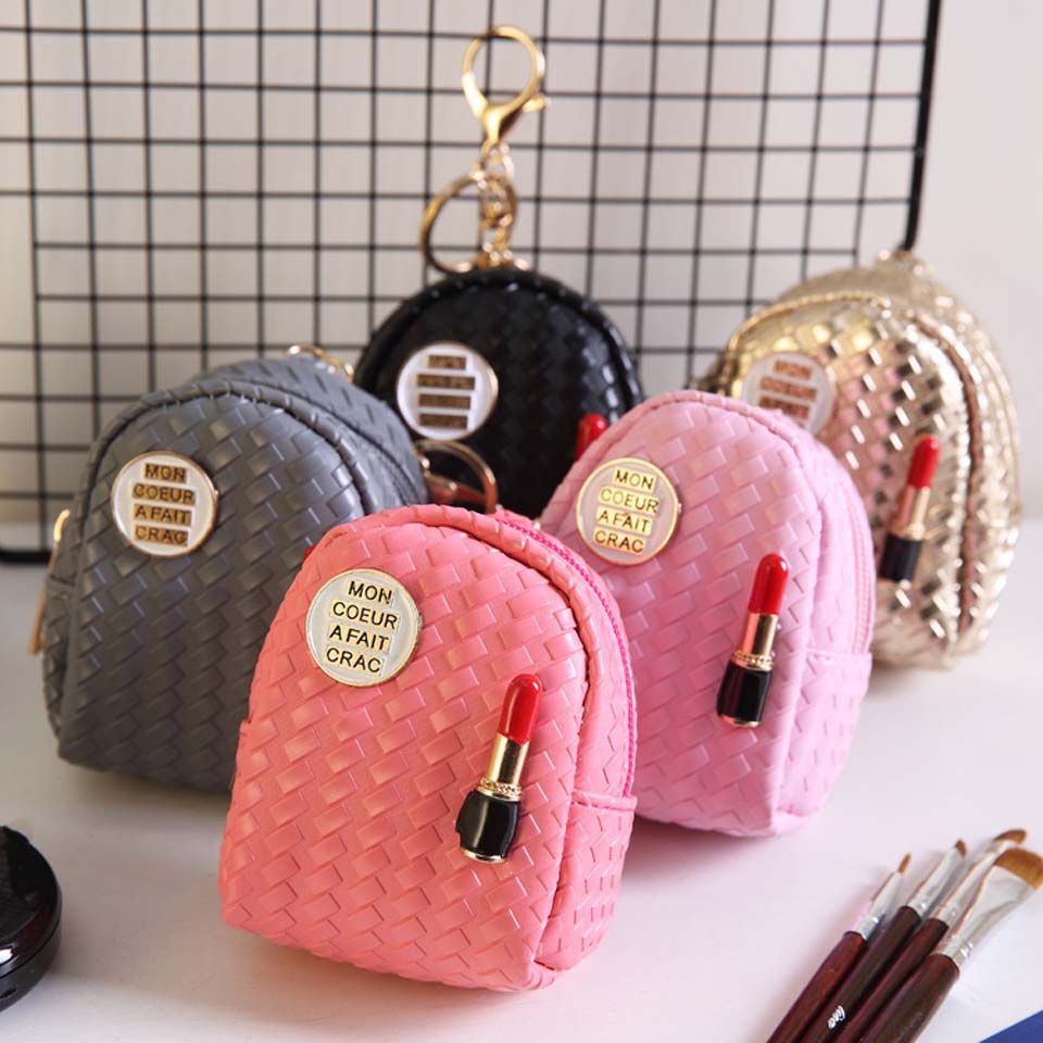 Fashion Women Mini Lipstick Coin Bag Multifunction Small Wallet Hand ...