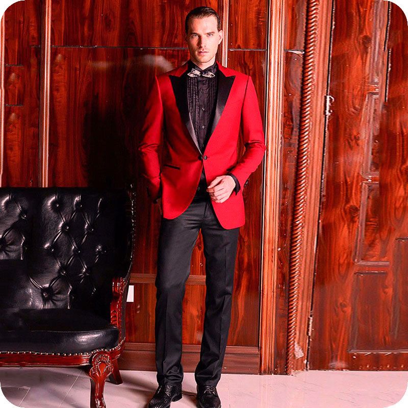 Black And Red Suits For Men