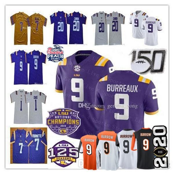 2020 NCAA LSU Tigers 2020 Peach Bowl College Champions Jersey Joe ...
