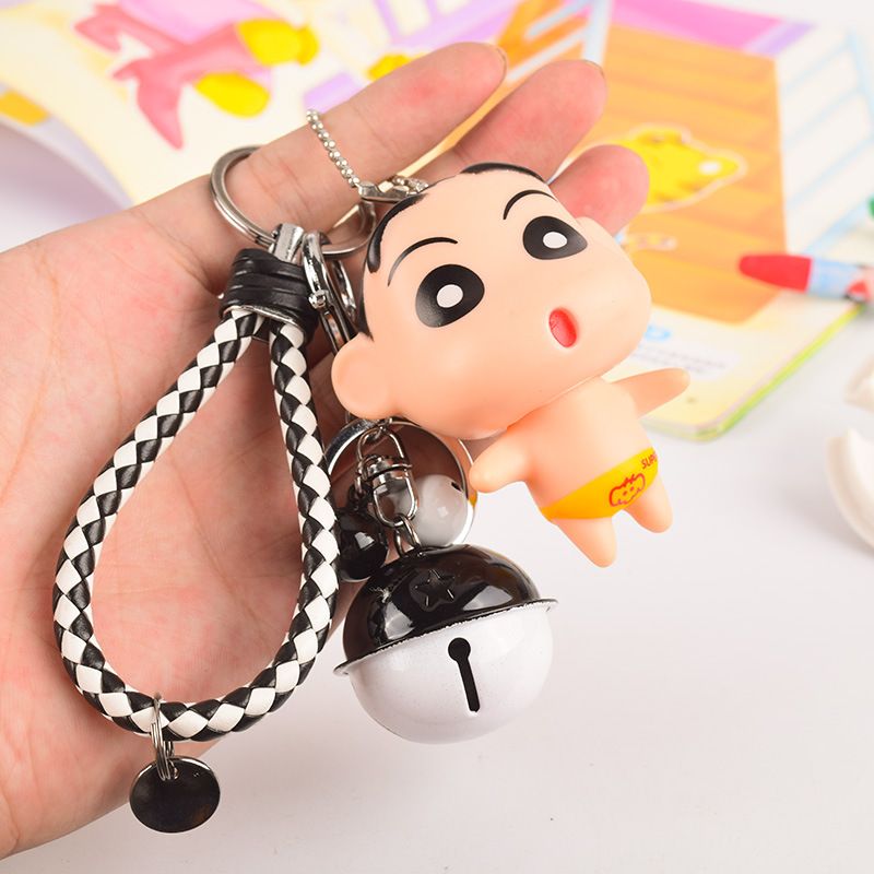 New Design 3D Cartoon Doll Keychain Anime Crayon Shin Chan Keyring PVC ...