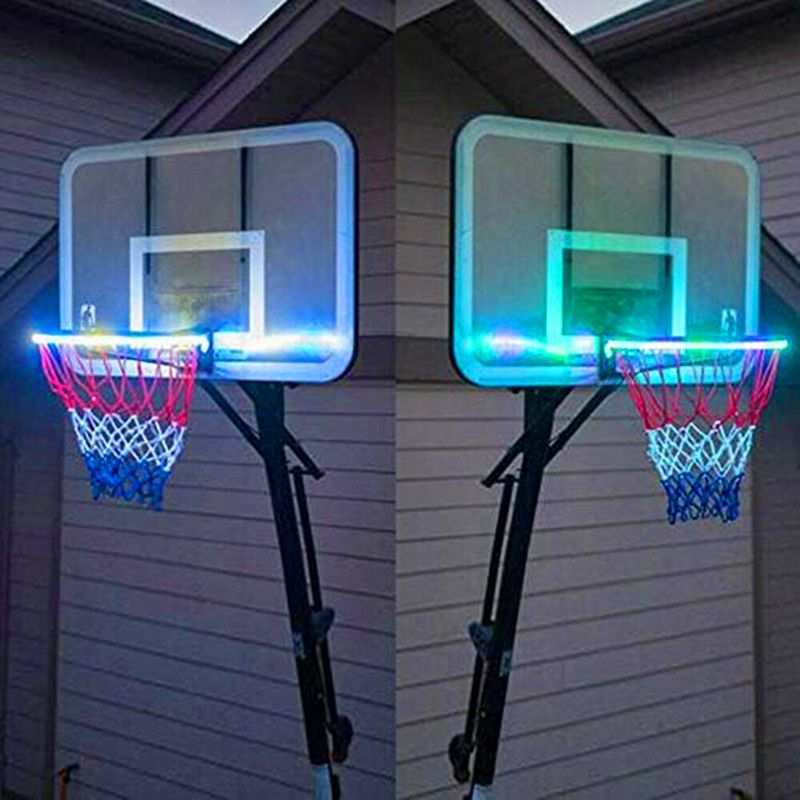 2021 LED Basketball Hoop Lights Basketball Rim LED Solar Light Playing ...