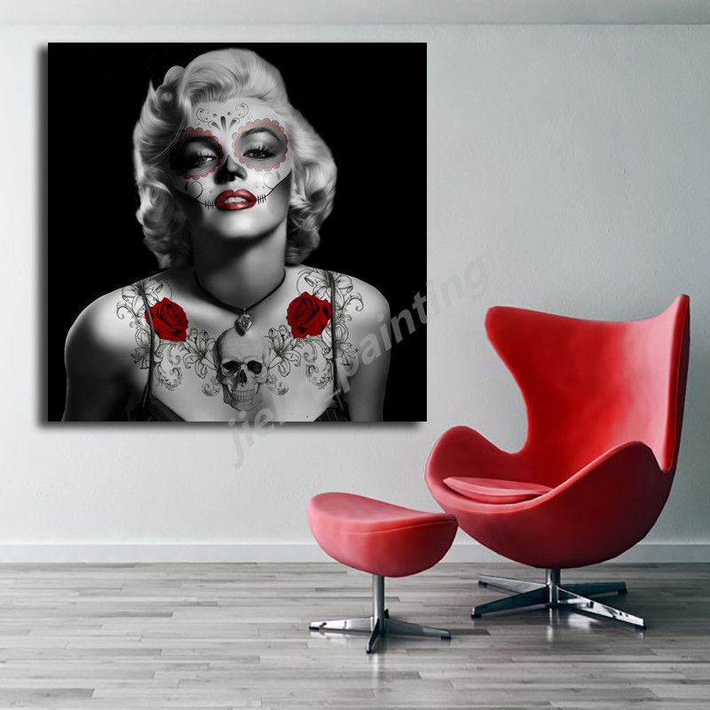 Marilyn Monroe Sugar Skull Tattoo