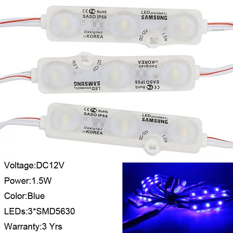 IP68 Samsung SMD 5630 Led Module Light Advertising Lamp 1.5W 3Leds Sign ...