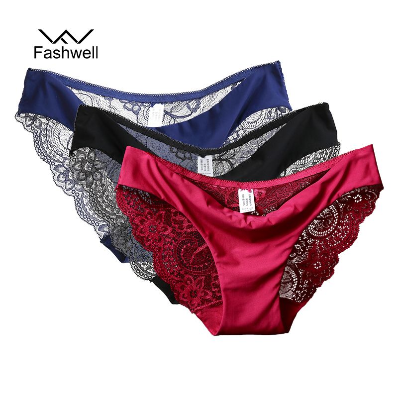 2021 New Sexy Lace Plus Size Women Panties Briefs Solid Seamless Low