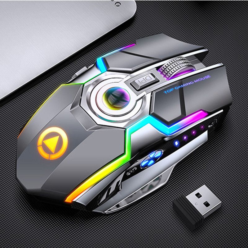 2020 Hot A5 Rechargeable Wireless Mouse 7 Key 1600dpi Gaming Mice ...