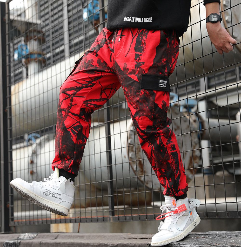 Camouflage Pants For Men Red