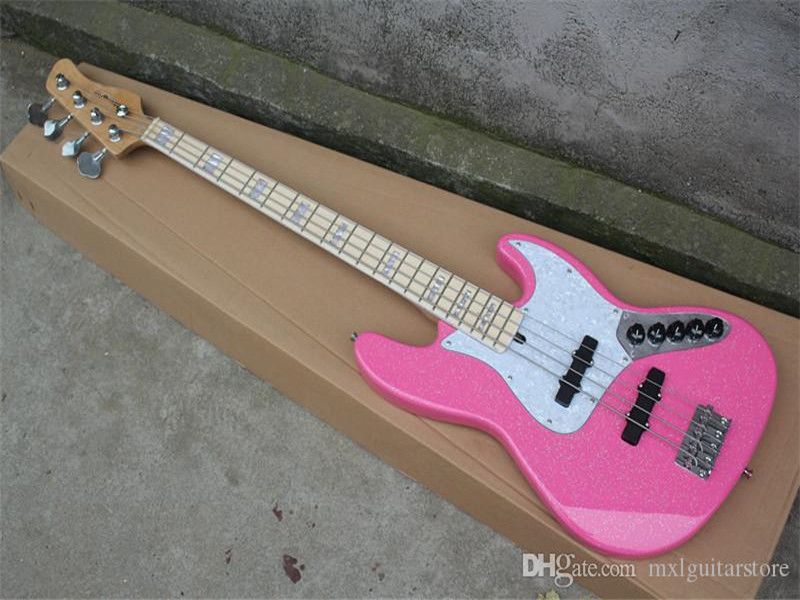 Electric Bass Guitars Pink