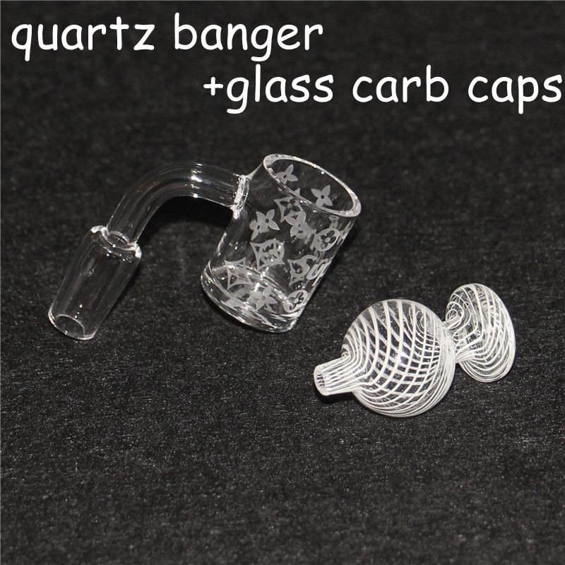 2020 100% Real Quartz Banger With Carb Cap 90&45 Degrees Oil Rig Dab ...