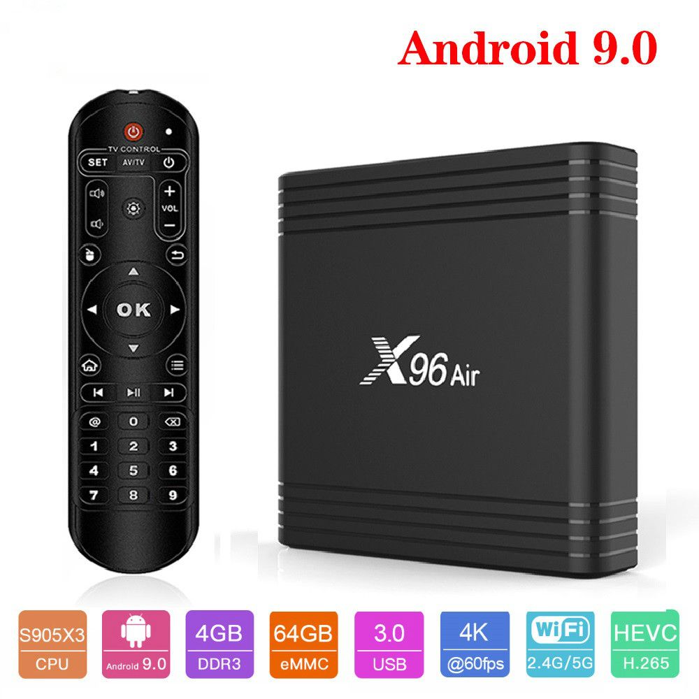 X96 Air 8K Android 9.0 Smart TV Box 4GB 64GB Quad Core Dual Wifi Google ...