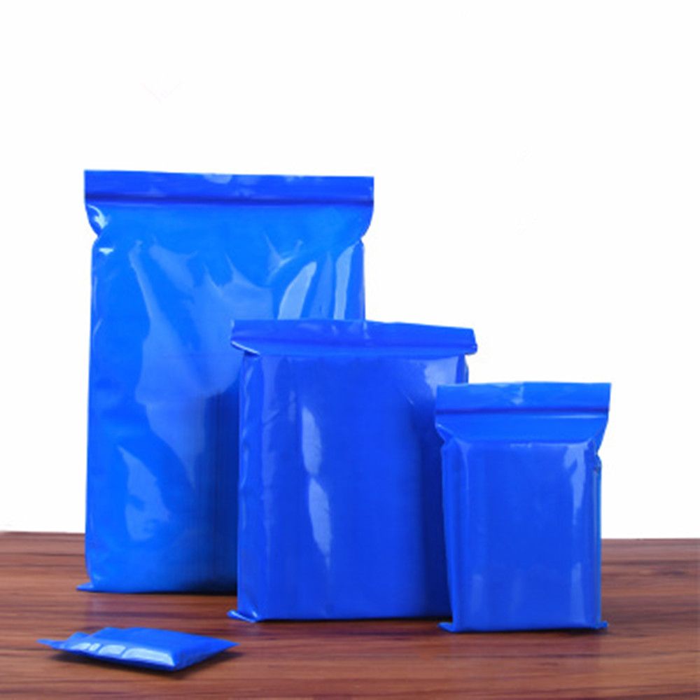 Shop Storage Bags Online, 5.1mil Blue Plastic Zip Lock Bag Resealable ...